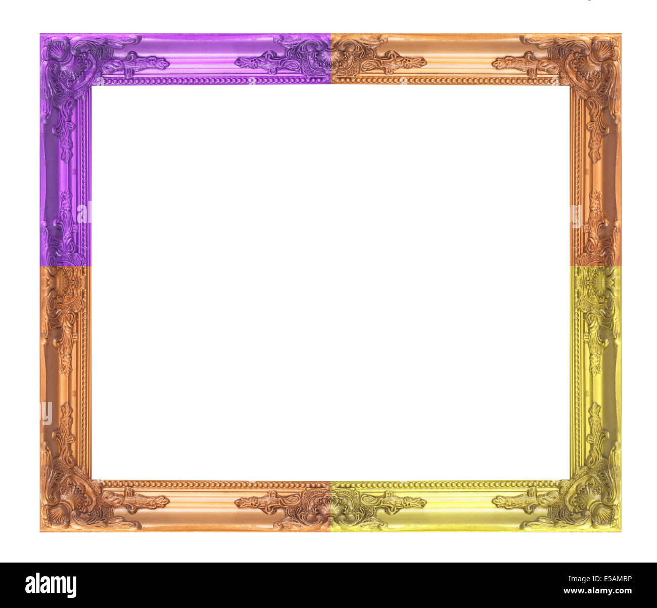Frame multi-colored wooden frame isolated on a white background Stock ...