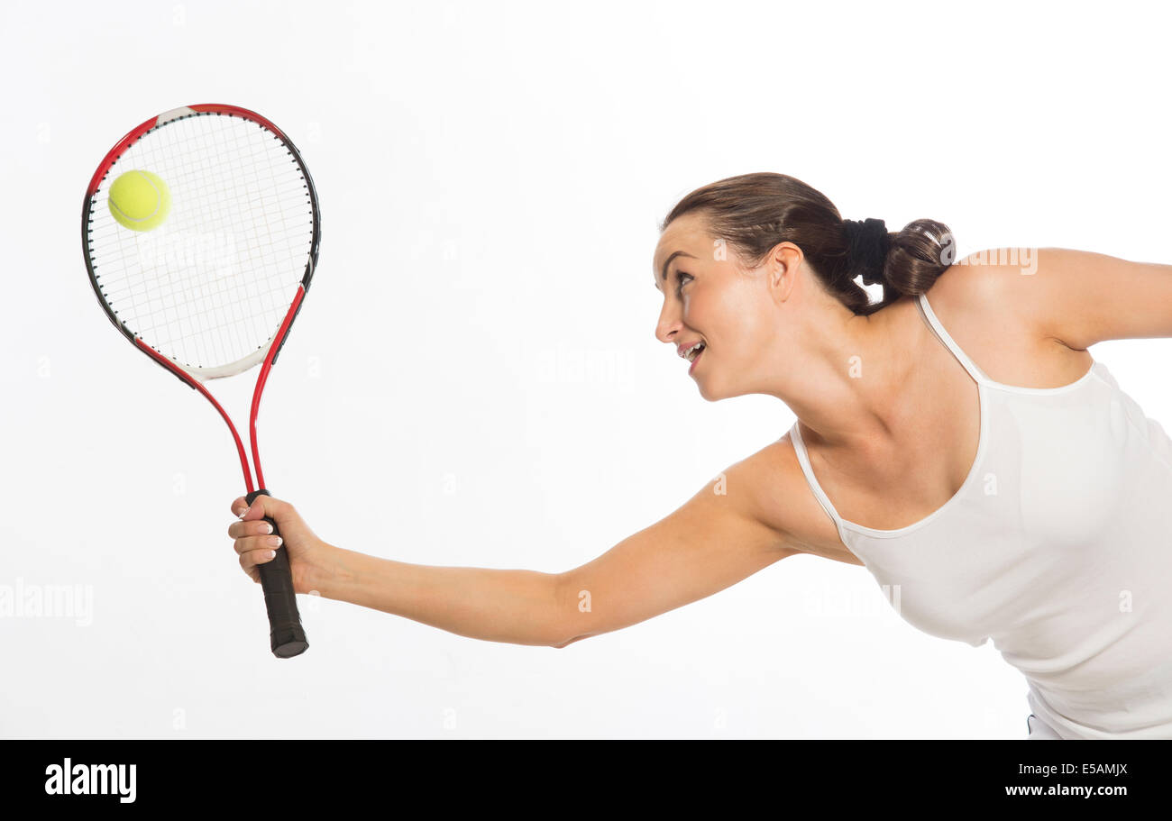 Tennis stretching hi-res stock photography and images - Alamy