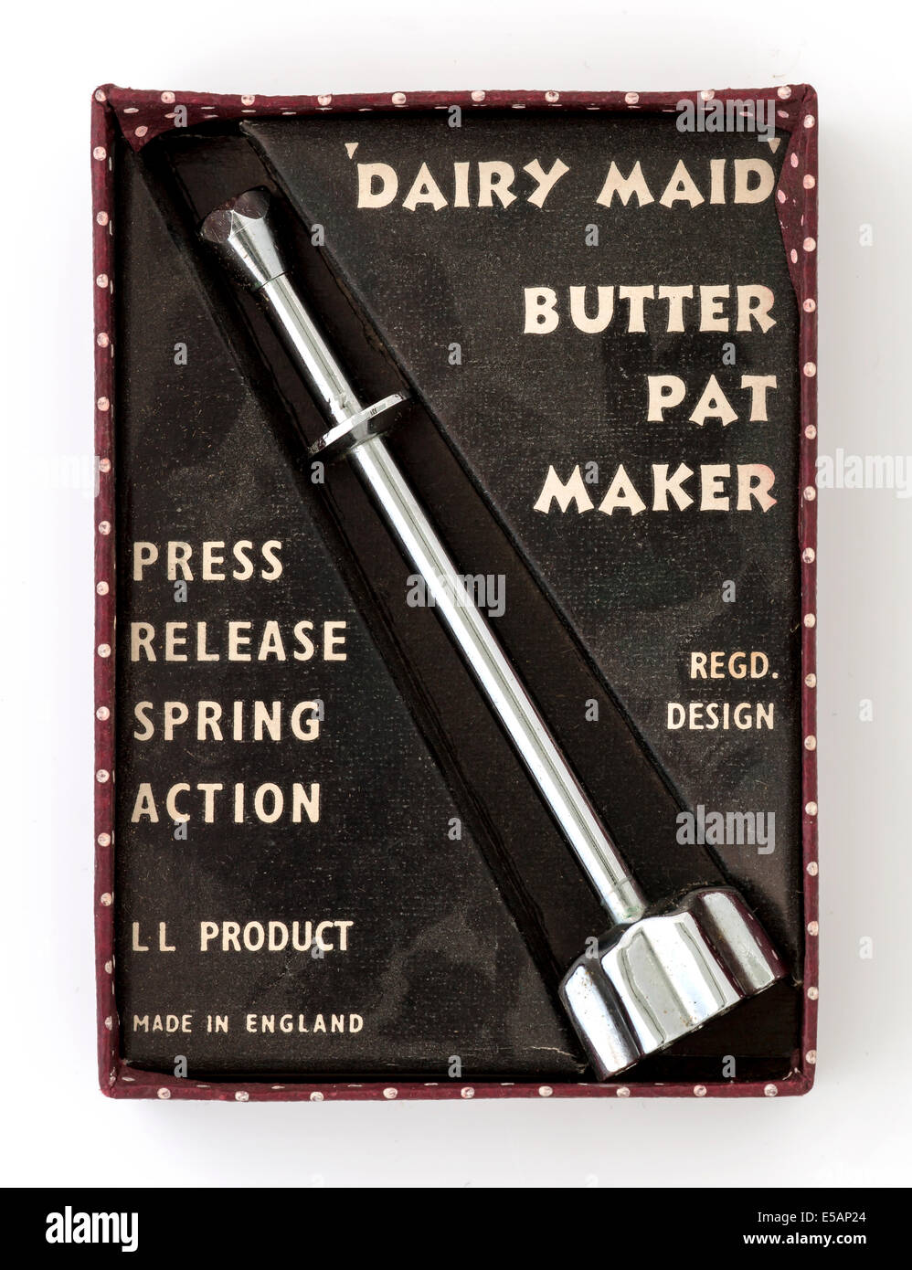 Vintage Dairy Maid Butter Pat Maker Stock Photo - Alamy