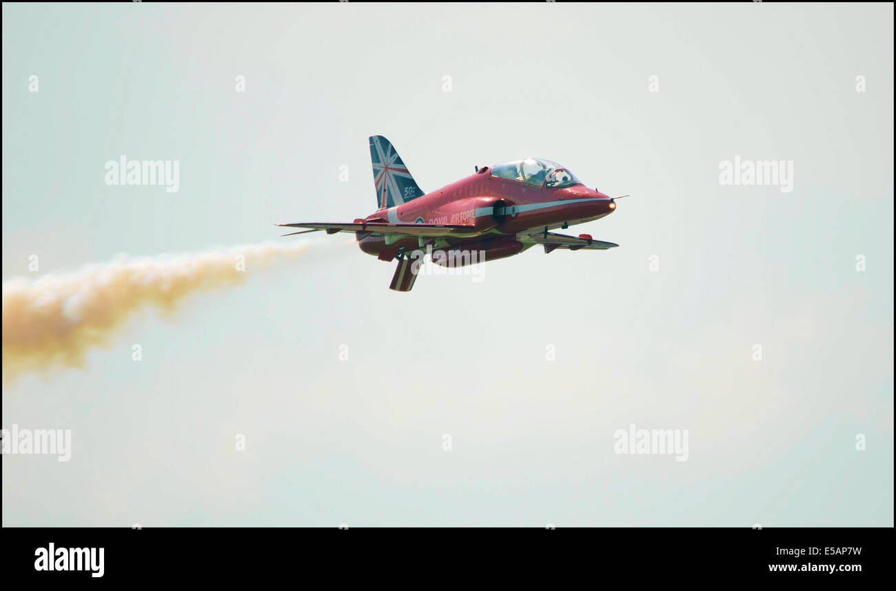 This picture is of the Royal Air Force display team The Red Arrows ...