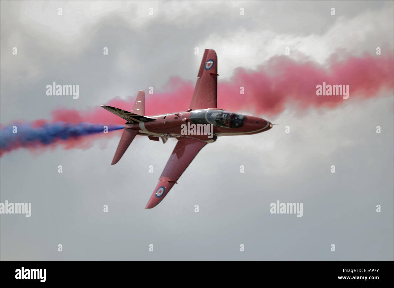 This picture is of the Royal Air Force display team The Red Arrows ...