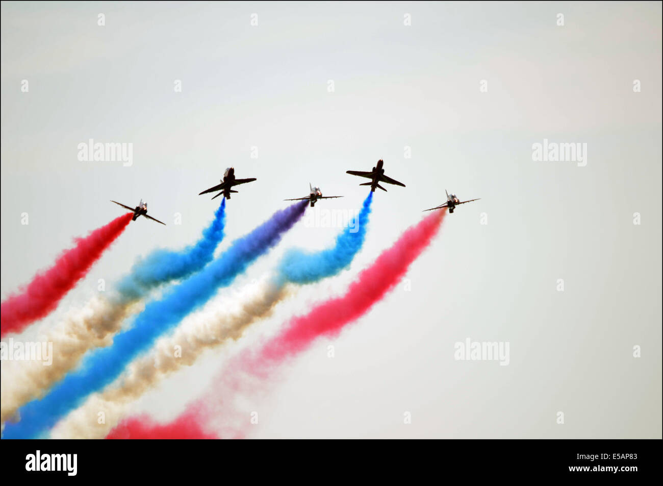 This picture is of the Royal Air Force display team The Red Arrows ...