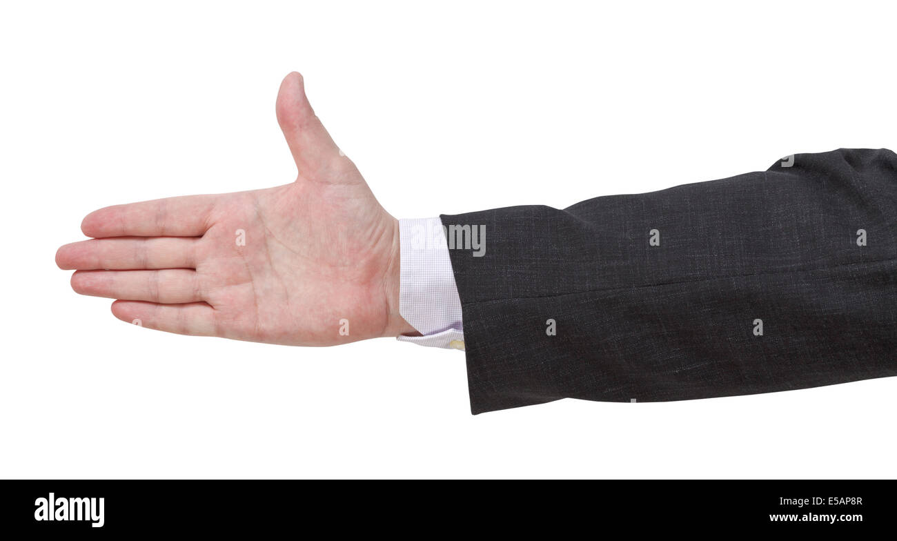 inviting by open palm - hand gesture isolated on white background Stock ...