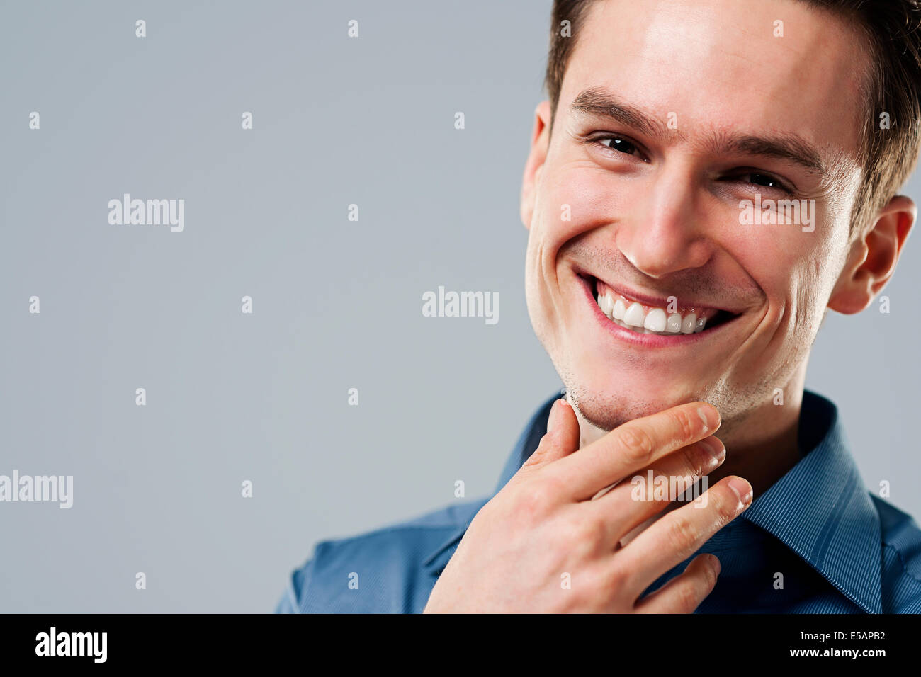 Close-up of smiling man Debica, Poland Stock Photo - Alamy