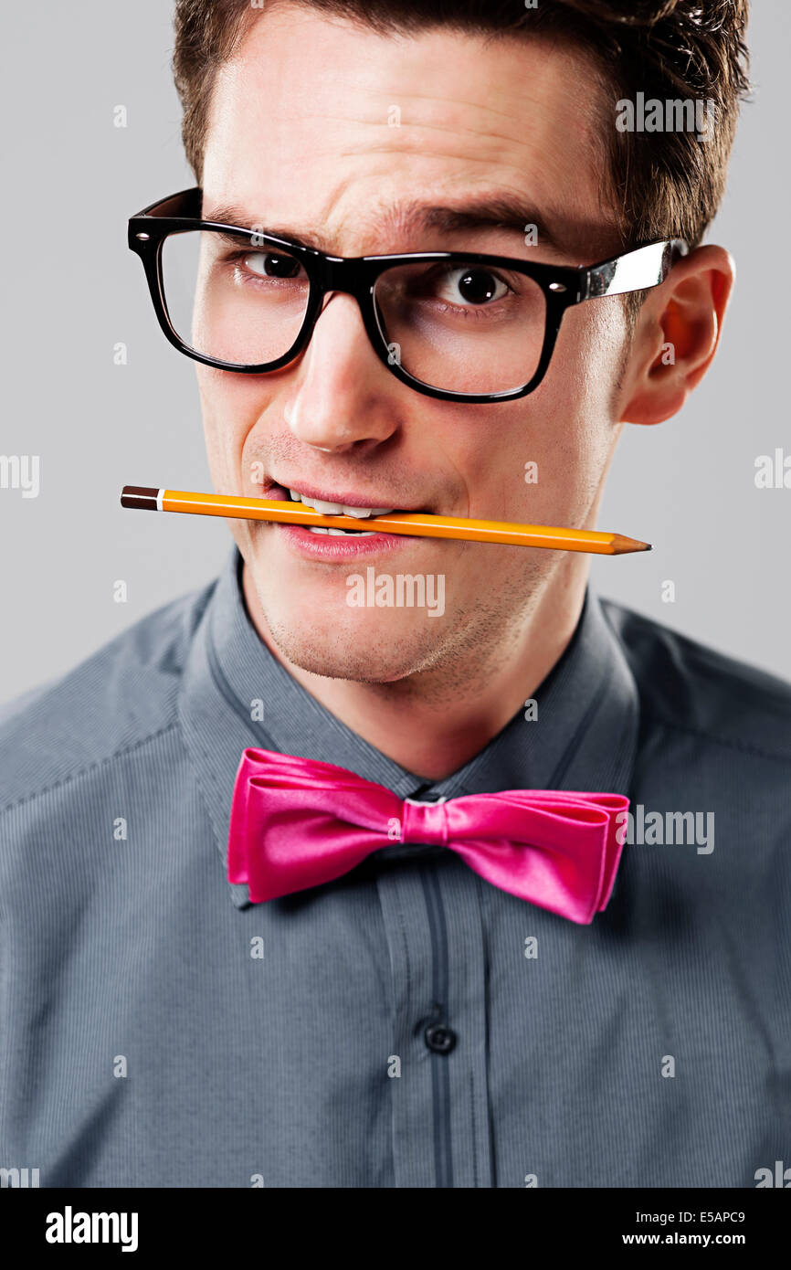 Handsome nerd hi-res stock photography and images - Alamy