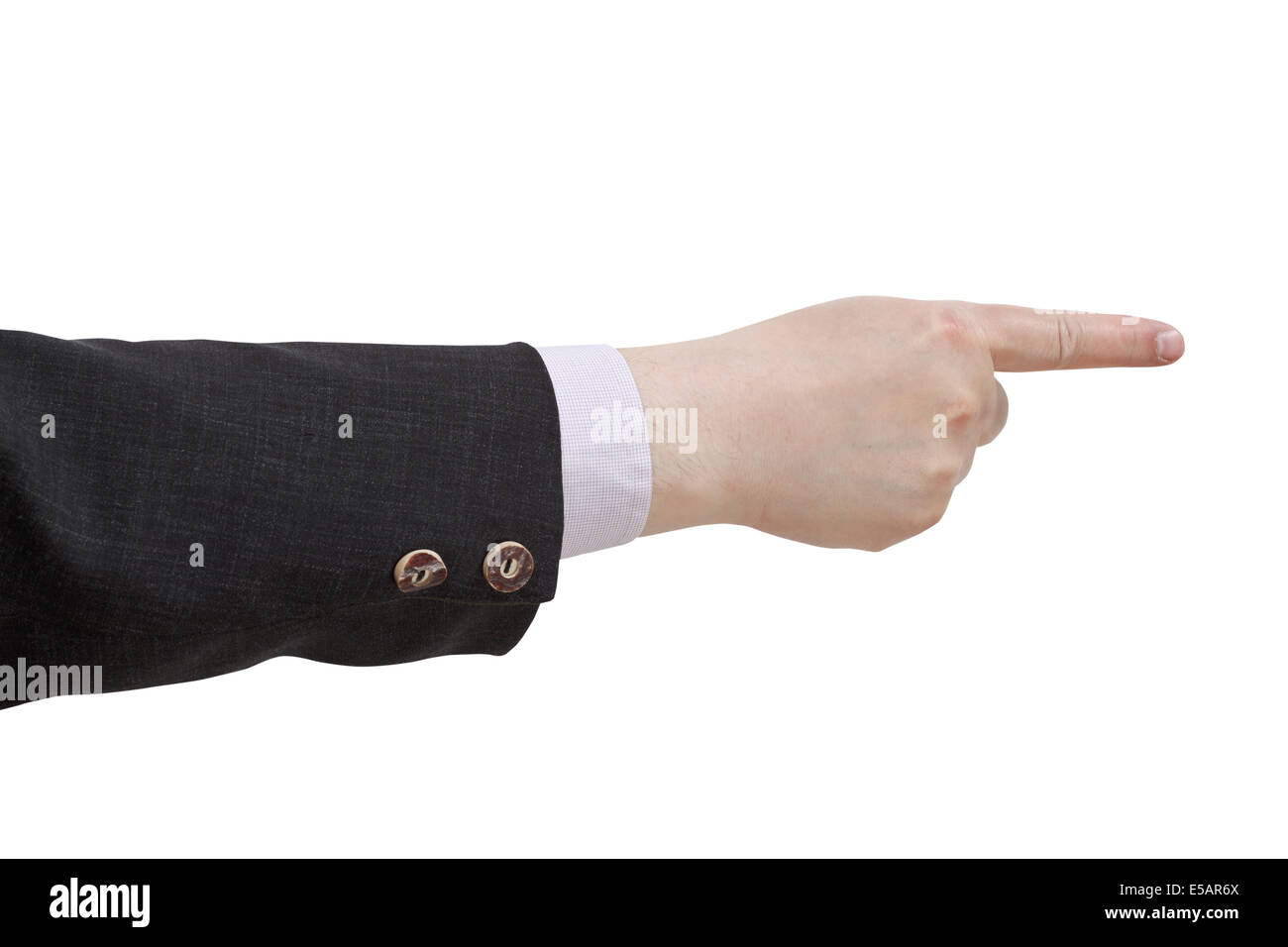 pointing forefinger - hand gesture isolated on white background Stock ...