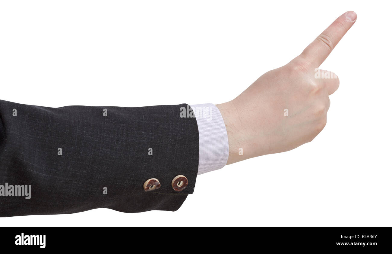 pointing index finger - hand gesture isolated on white background Stock Photo - Alamy