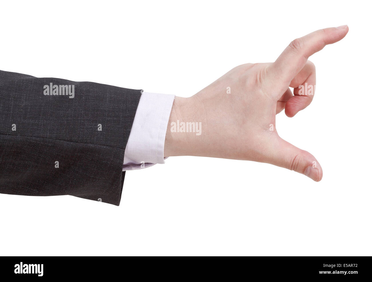 showing of large size - hand gesture isolated on white background Stock ...