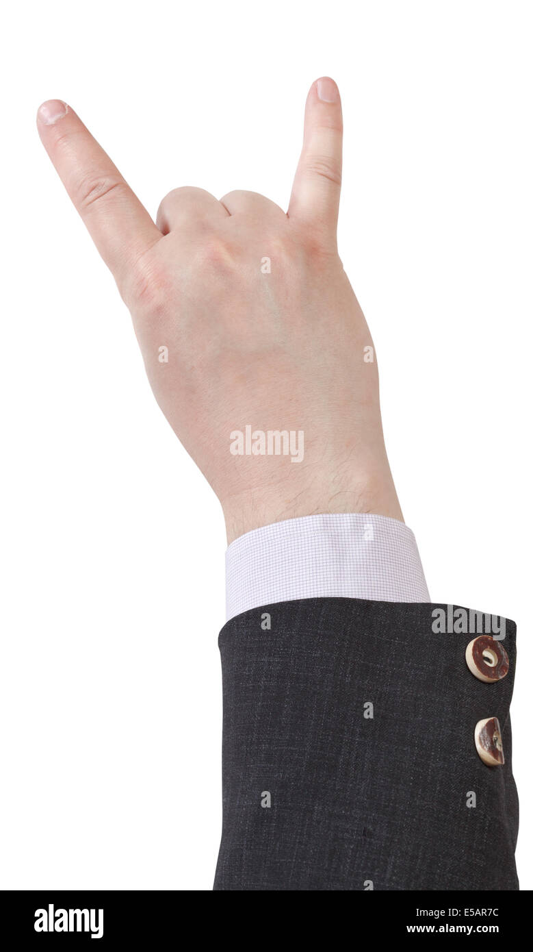 Horns fingers hi-res stock photography and images - Alamy