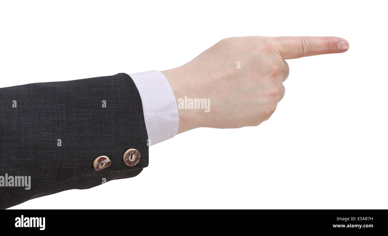 pointing index finger - hand gesture isolated on white background Stock ...