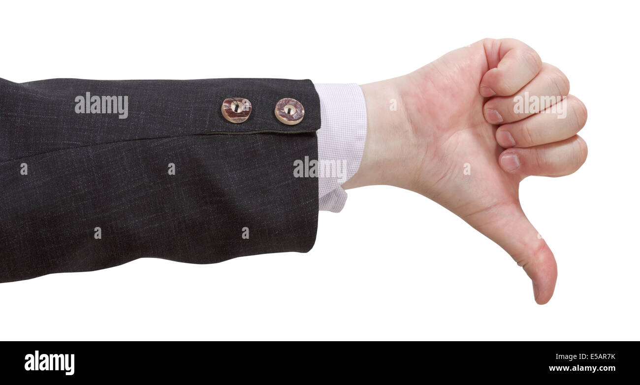thumbs-down - hand gesture isolated on white background Stock Photo - Alamy