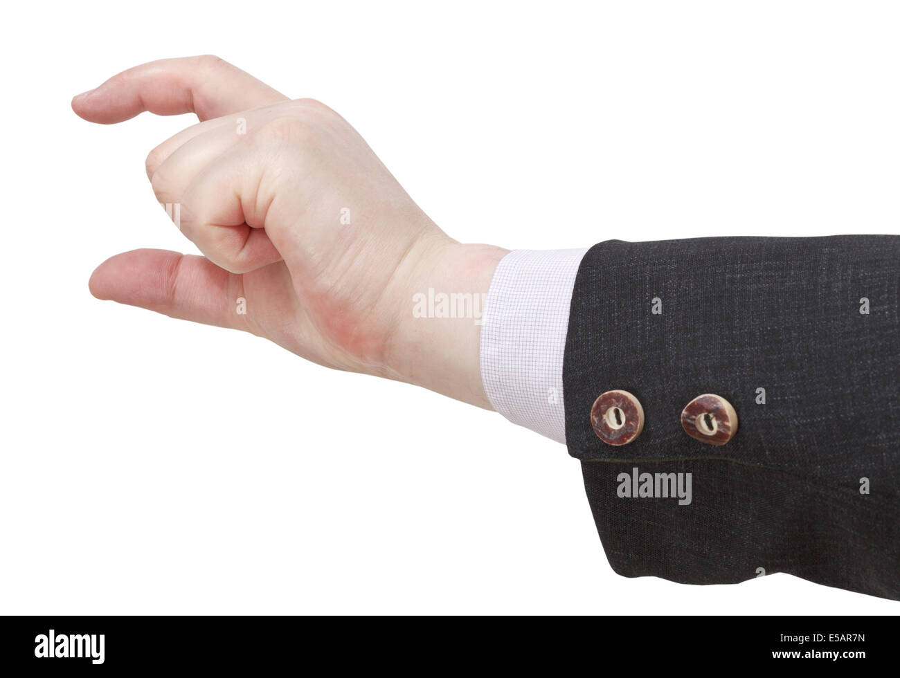 showing of small size - hand gesture isolated on white background Stock ...