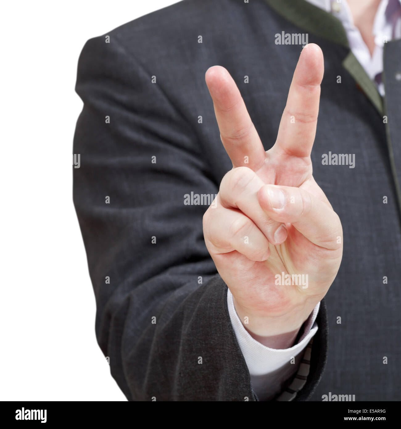 Hand shows middle finger close hi-res stock photography and images - Alamy