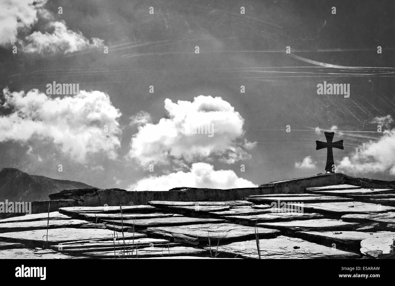 A small cross Black and White Stock Photos & Images - Alamy