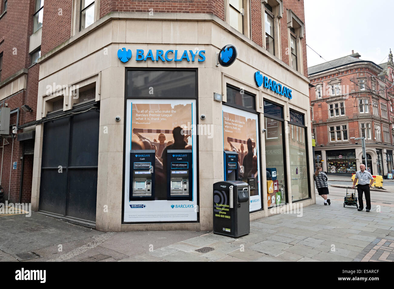 Barclays bank high street Nottingham atm bank machine Stock Photo - Alamy