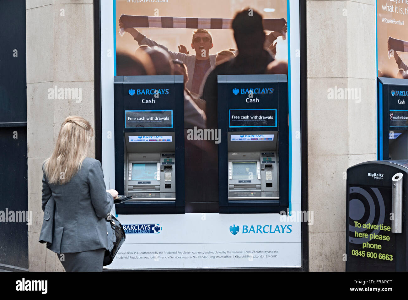 Barclays atm screen hi-res stock photography and images - Alamy