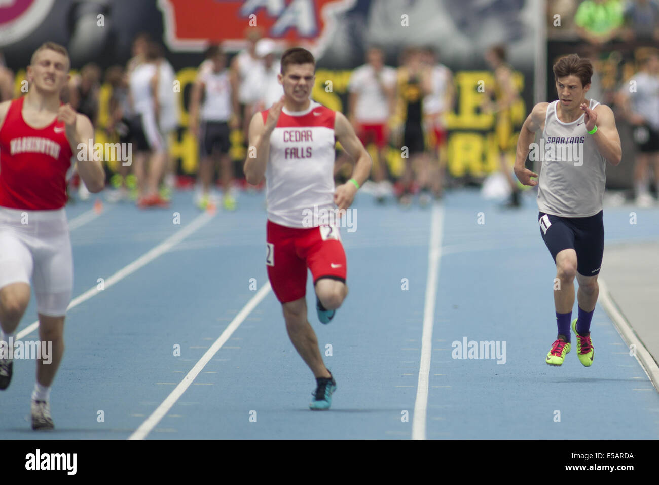 Des Moines, Iowa, USA. 22nd May, 2014. Pleasant Valley's Tyler Flanders ...