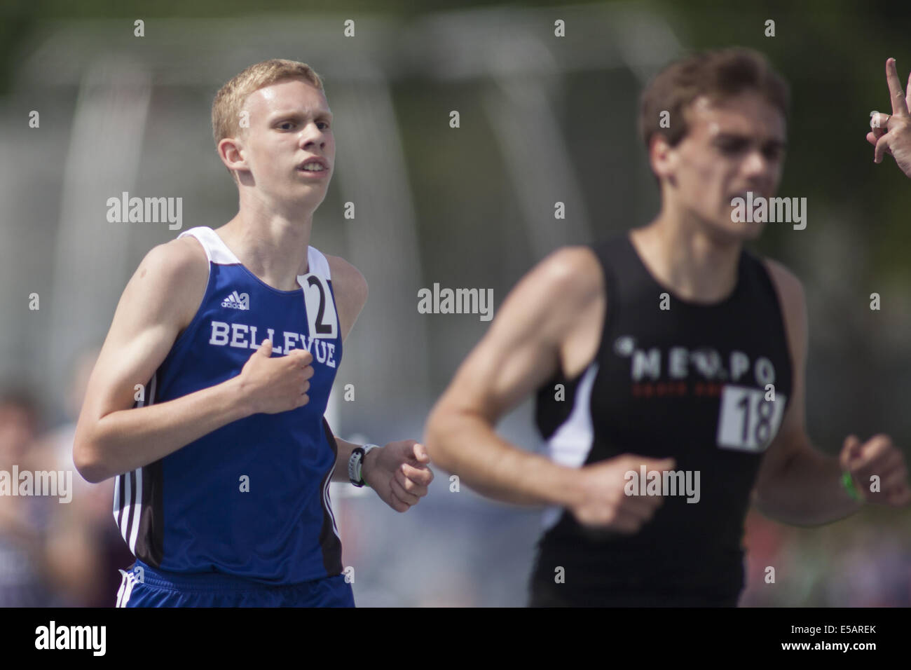Des Moines, Iowa, USA. 22nd May, 2014. Bellevue's Andrew Meyer ...
