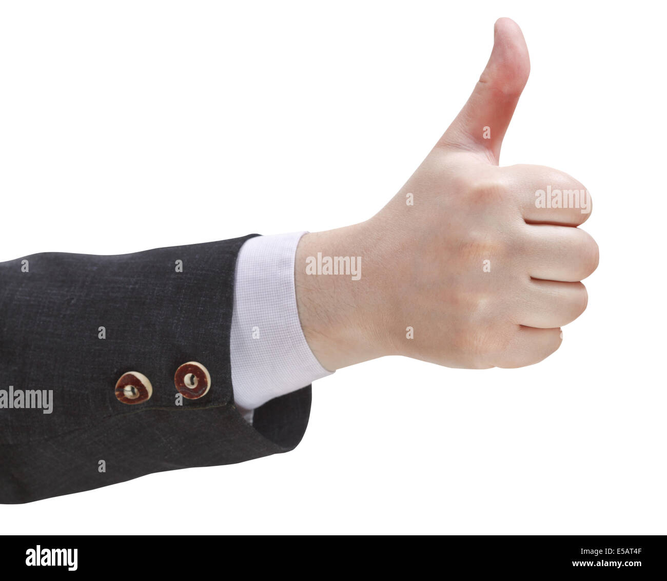 thumbs-up sign - hand gesture isolated on white background Stock Photo ...