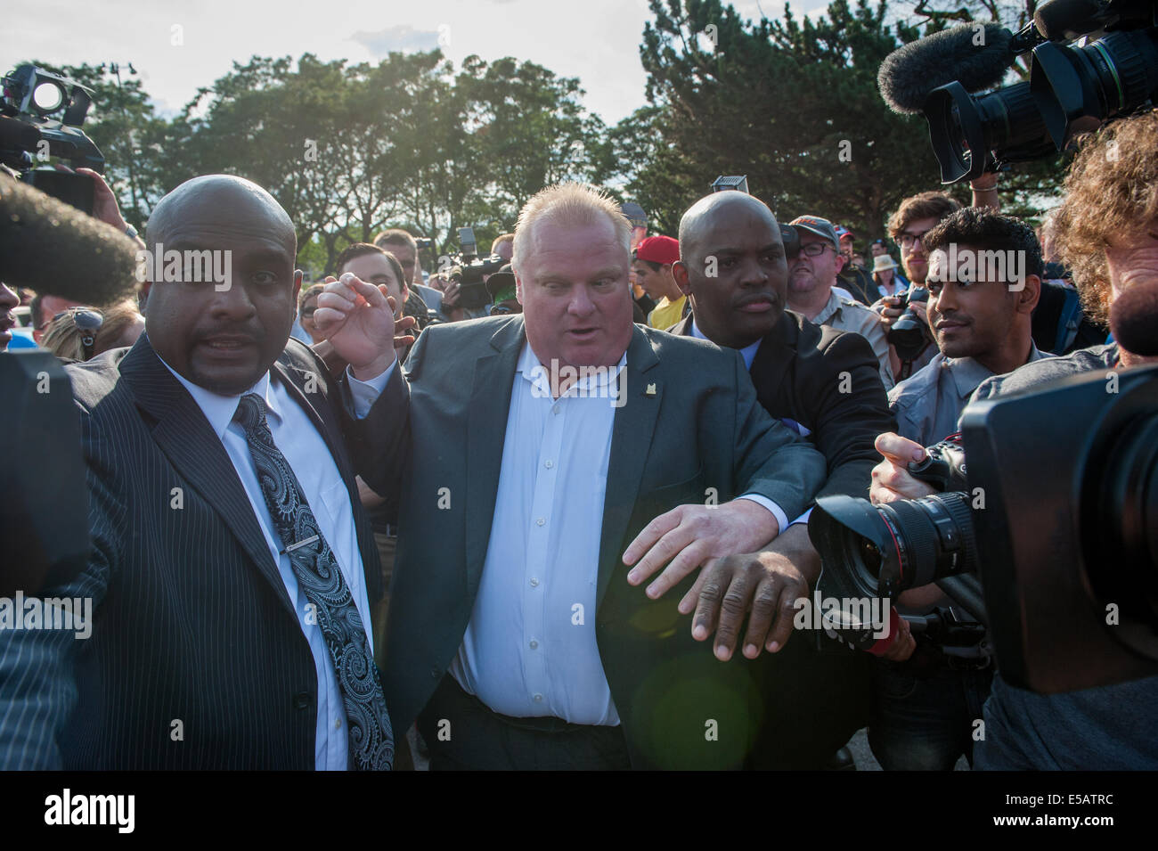 Toronto, Canada. 25th July, 2014. Incumbant Toronto Mayor Rob Ford ...