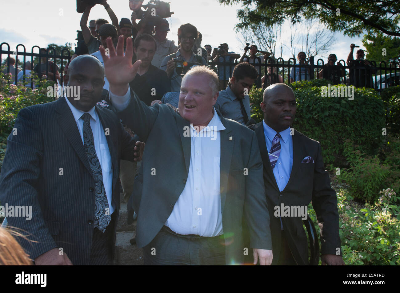 Toronto, Canada. 25th July, 2014. Incumbant Toronto Mayor Rob Ford ...