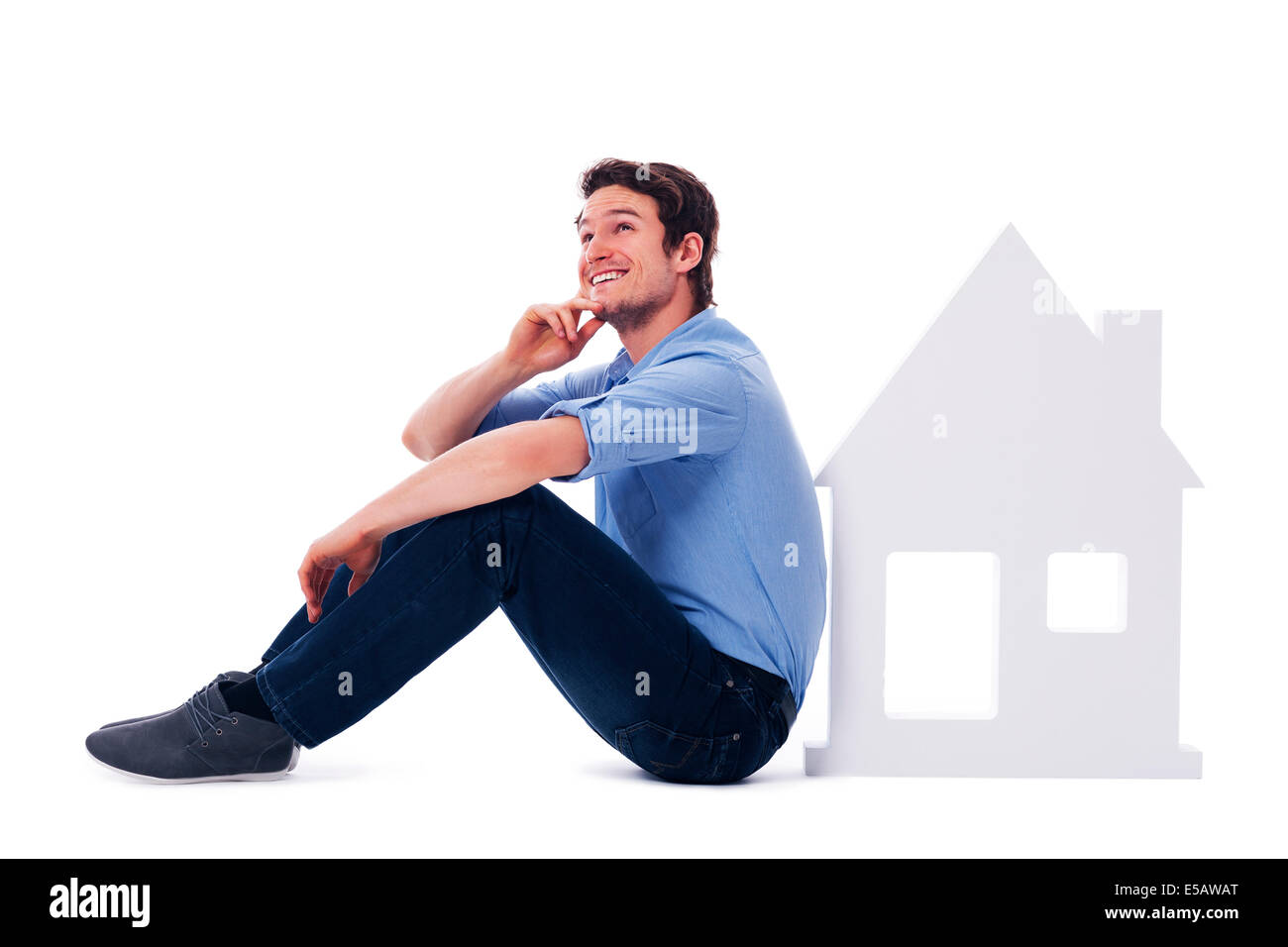Man first home Cut Out Stock Images & Pictures - Alamy