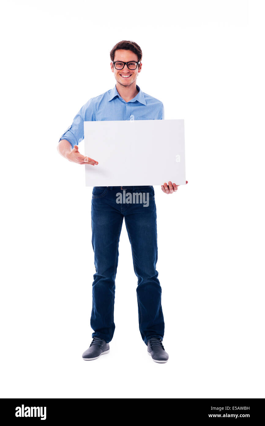 Person holding poster colour background Cut Out Stock Images & Pictures ...