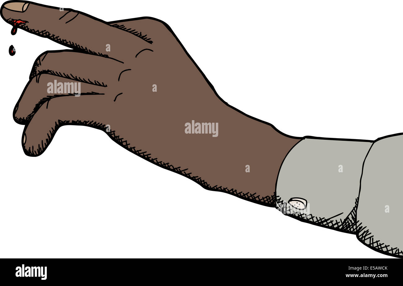 Blood dripping finger hi-res stock photography and images - Alamy