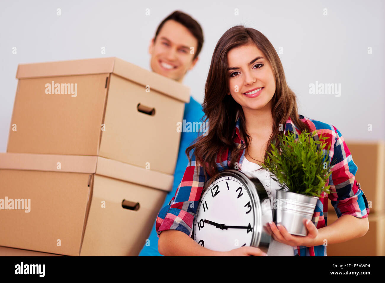 Young couple moving in their home debica hi-res stock photography and ...