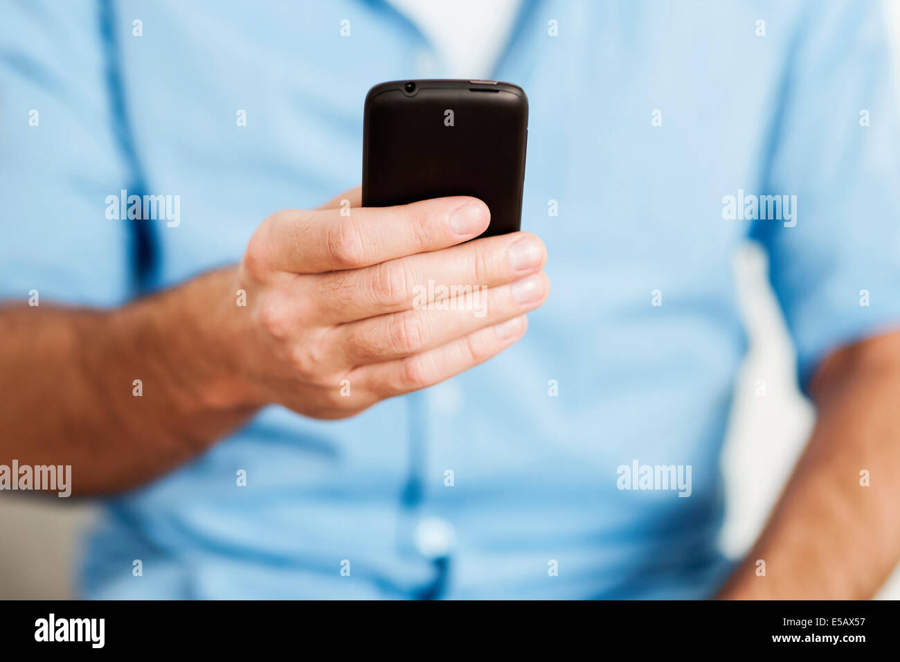 Close up unrecognizable man tapping hi-res stock photography and images ...