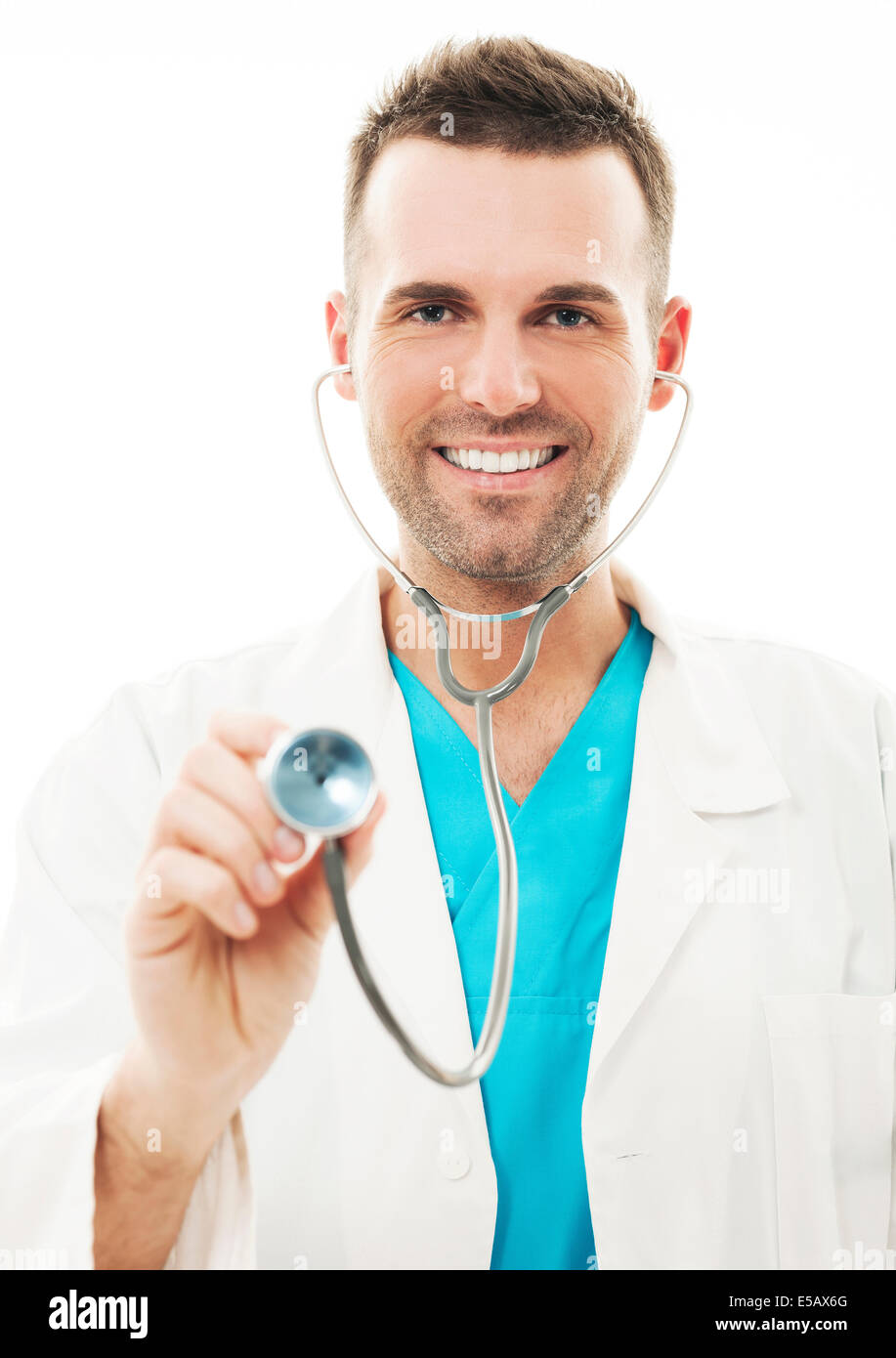 Cheerful doctor with stethoscope debica hi-res stock photography and ...