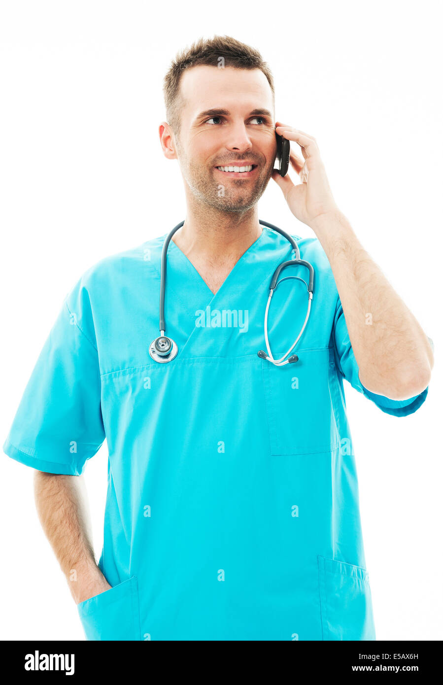 Surgeon talking on his mobile phone hi-res stock photography and images ...