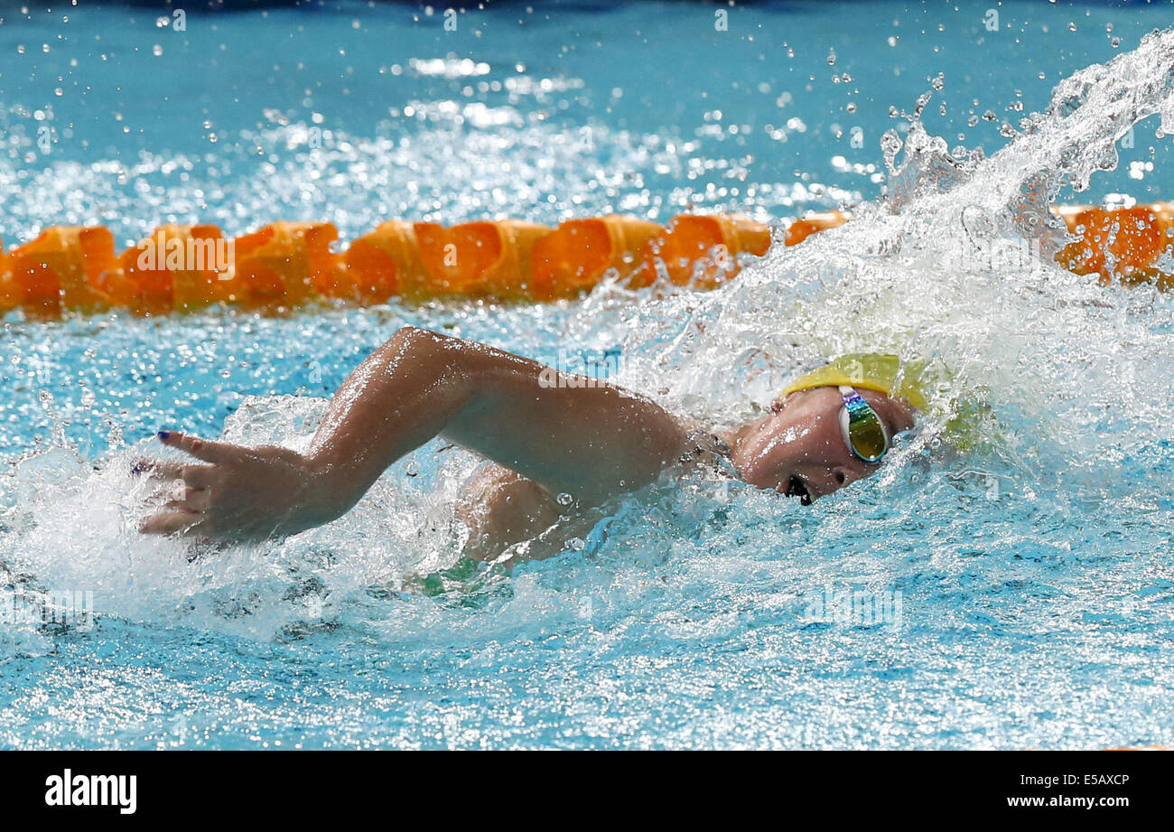 Glasgow. 25th July, 2014. Maddison Elliott of Australia competes during ...