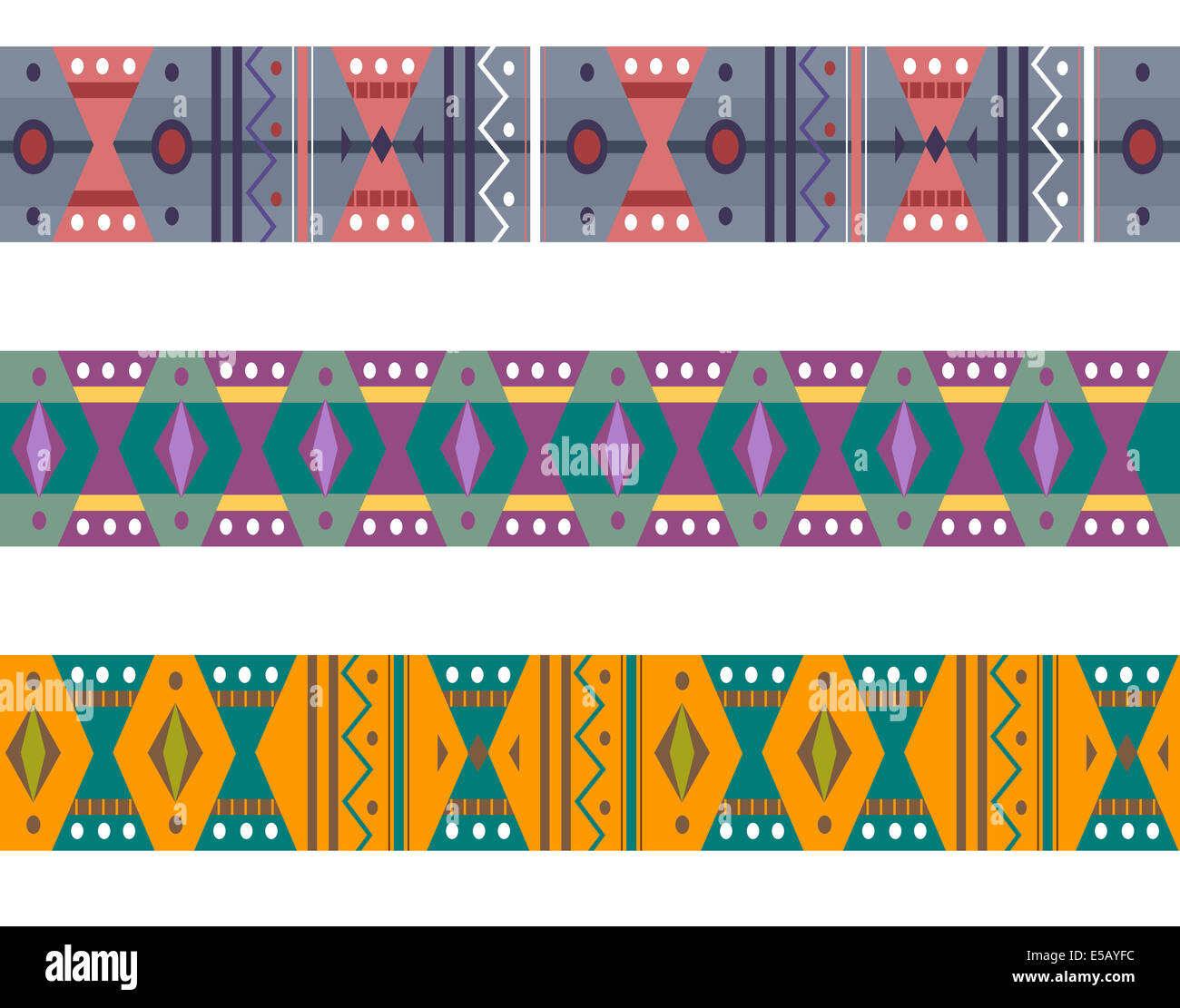 Border Illustration Featuring a Pattern with an Ethnic Design Stock ...