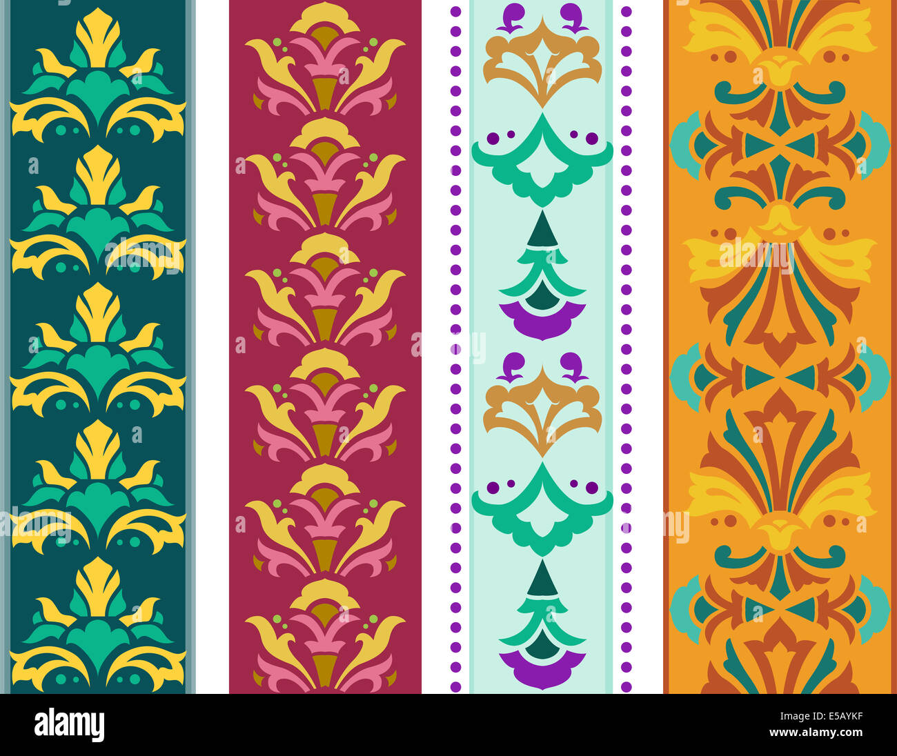 Border Illustration Featuring Floral Designs Stock Photo - Alamy