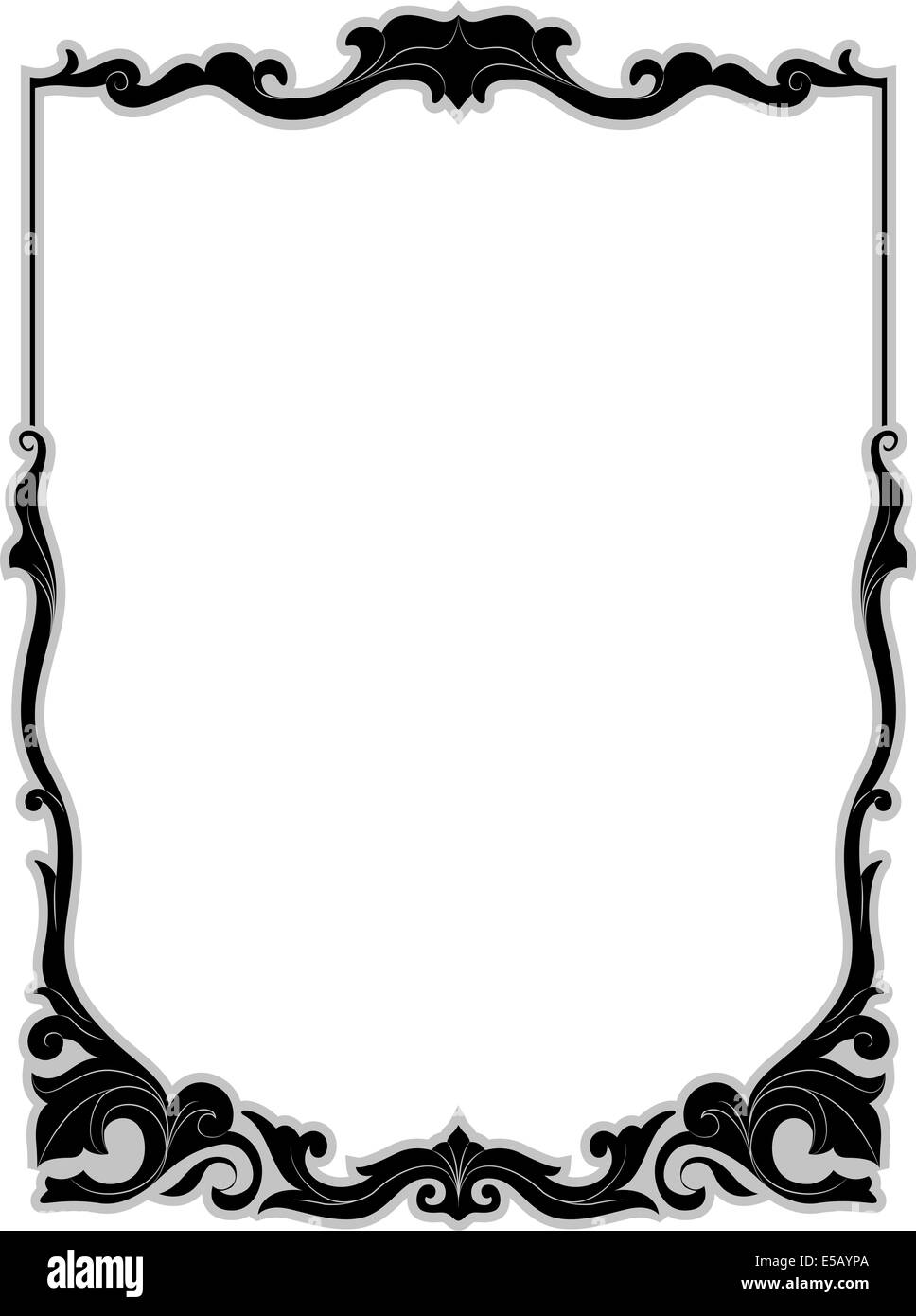 Illustration of a Frame with a Filigree Design Stock Photo - Alamy