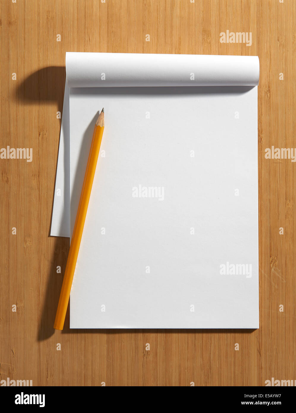 Overhead view pencil notepad hi-res stock photography and images - Alamy