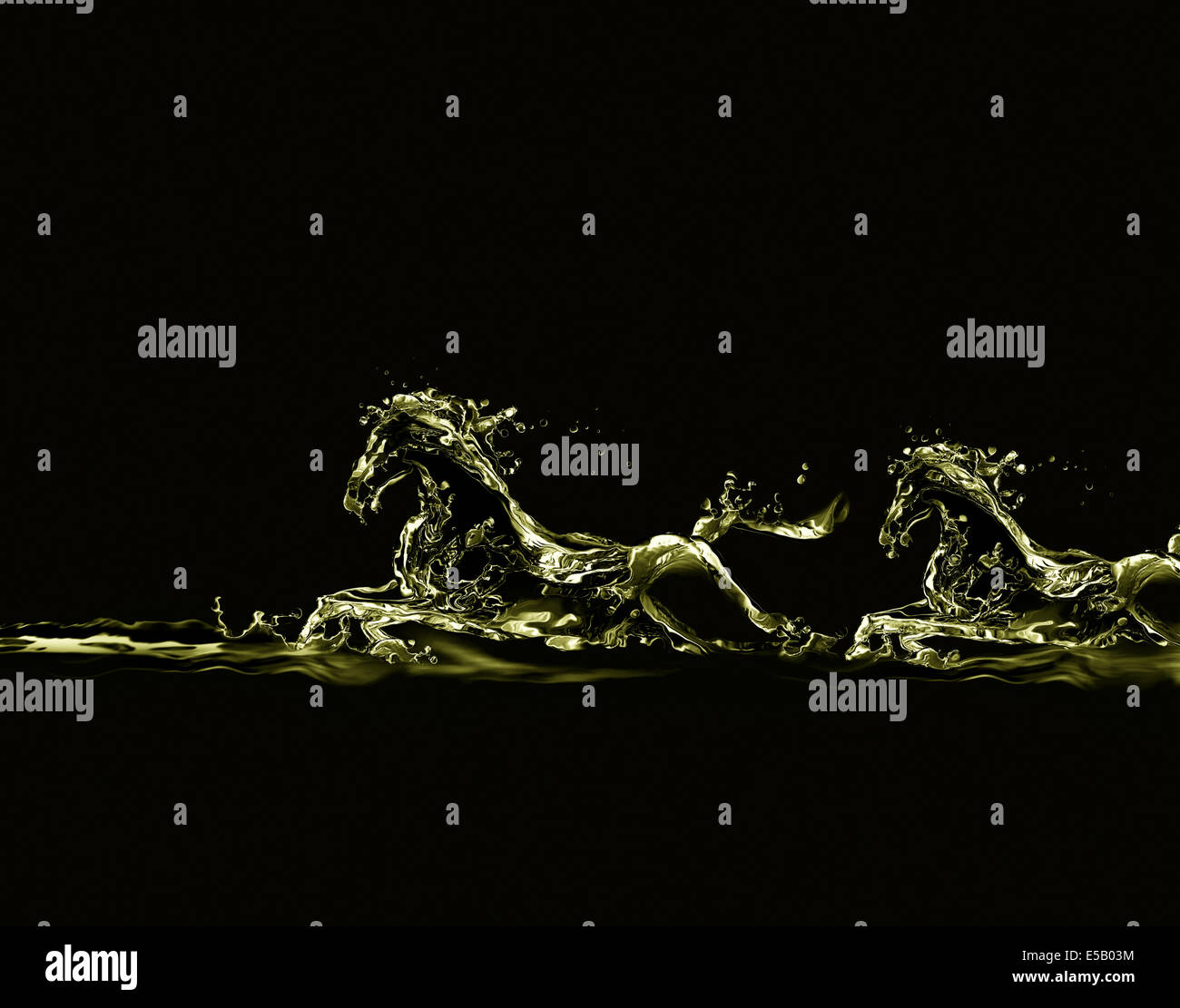 Silhouettes two running made water hi-res stock photography and images ...