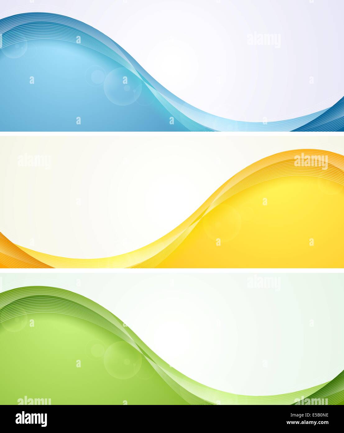 Colorful wavy banners. Vector design template Stock Photo - Alamy