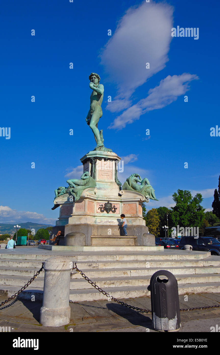 Florence, Statue of David by Michelangelo, Michelangelo square, Tuscany ...