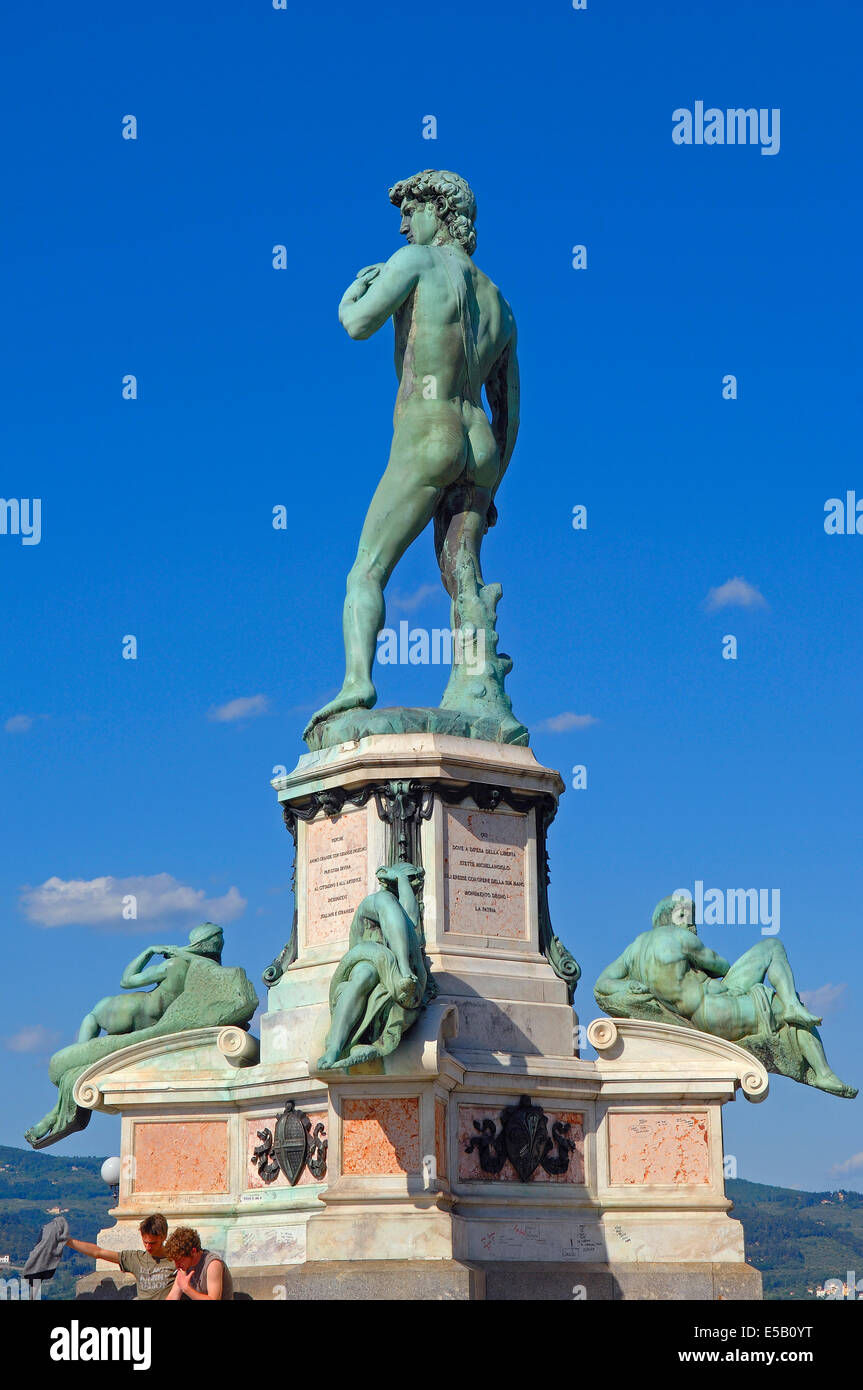 Florence, Statue of David by Michelangelo, Michelangelo square, Tuscany ...