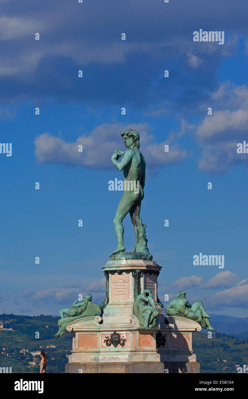 Florence, Statue of David by Michelangelo, Michelangelo square, Tuscany ...