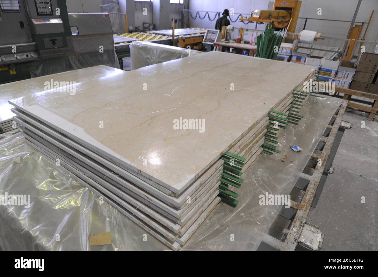 industry for processing of marble slabs in Botticino (Brescia, Italy ...