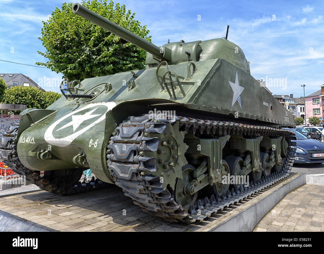 Sherman Tank Monument in Bastogne, Belgium Stock Photo - Alamy
