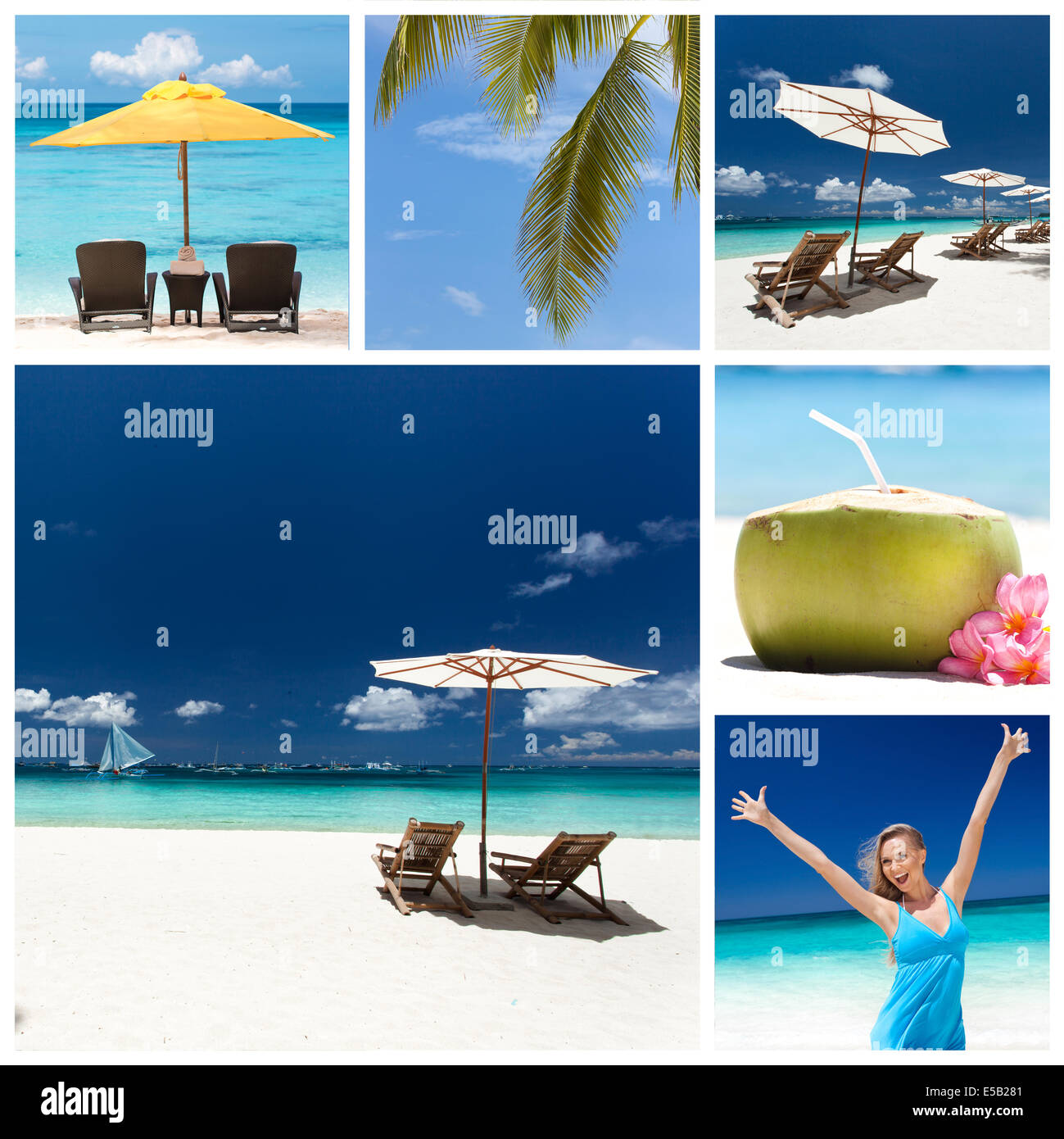 Tropical flower collage hi-res stock photography and images - Alamy