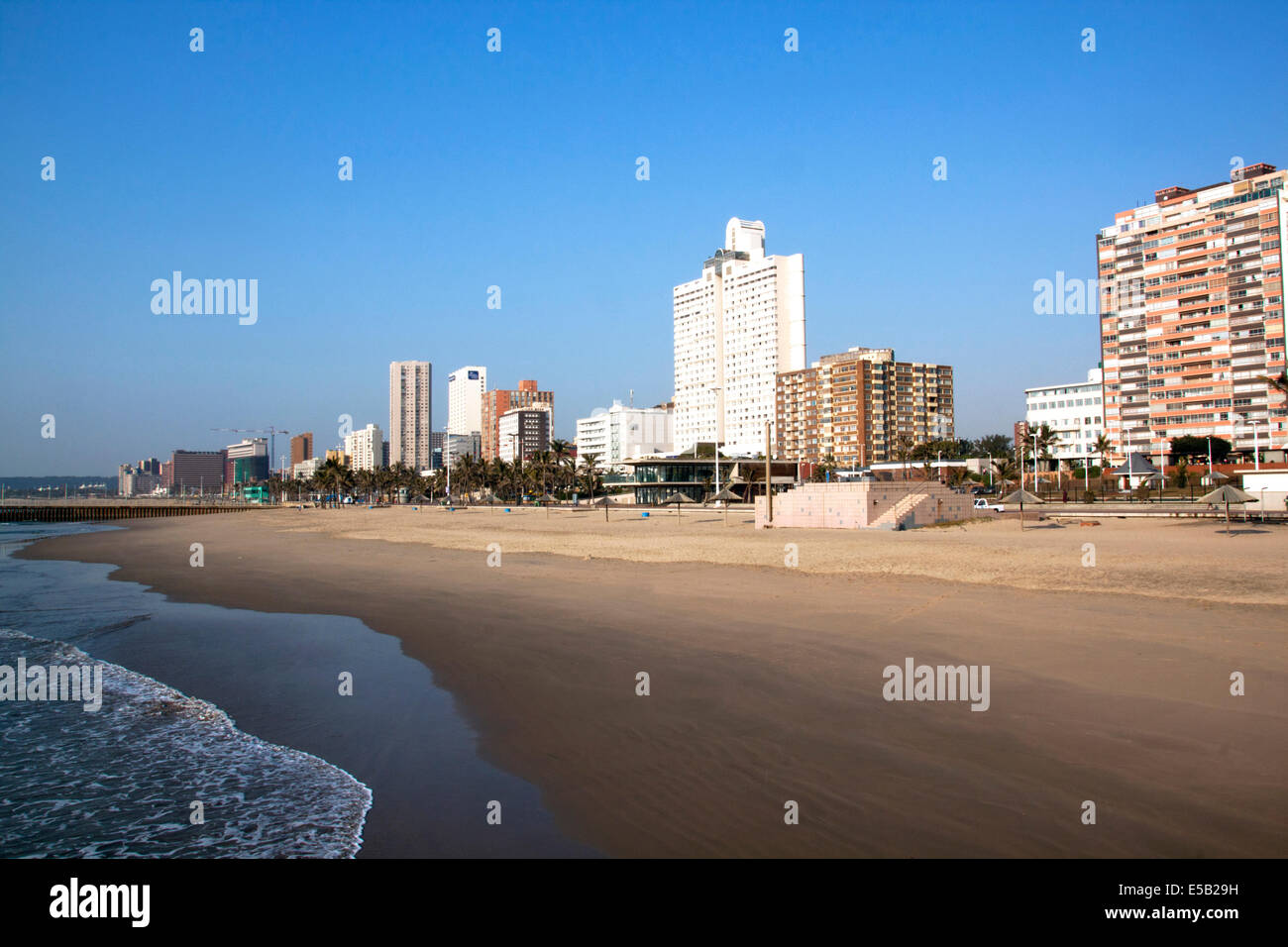 Durban beach front with hotels lining the golden mile Stock Photo - Alamy