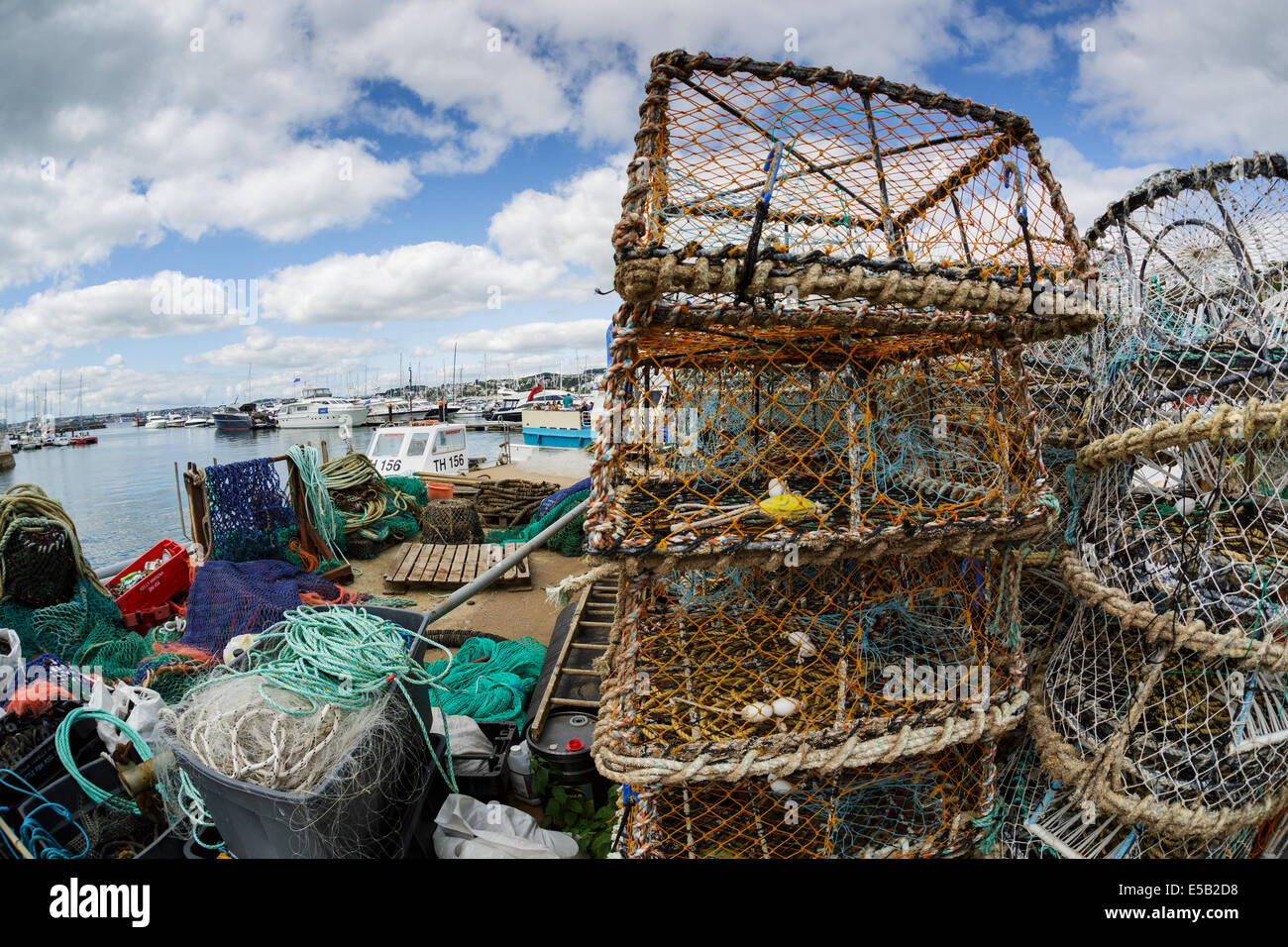 The working Sea front area of Torquay harbor Stock Photo - Alamy