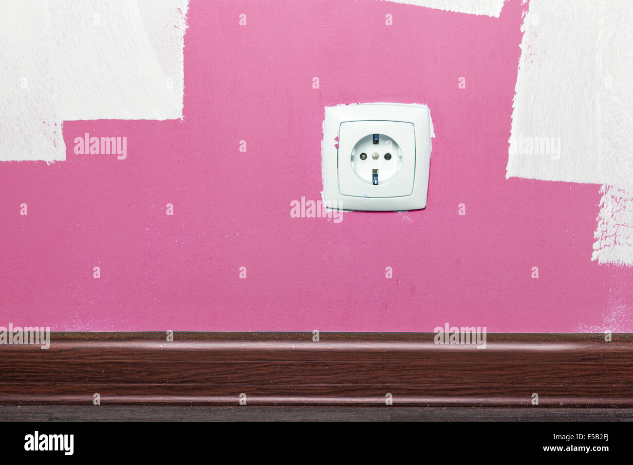 Electrical outlet on wall in room, interior Stock Photo - Alamy
