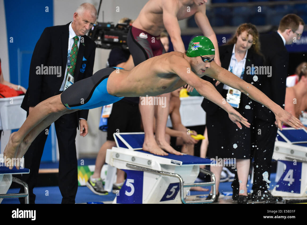 Glasgow, Scotland, UK. 25th July, 2014. Cayden Muller of South Africa ...