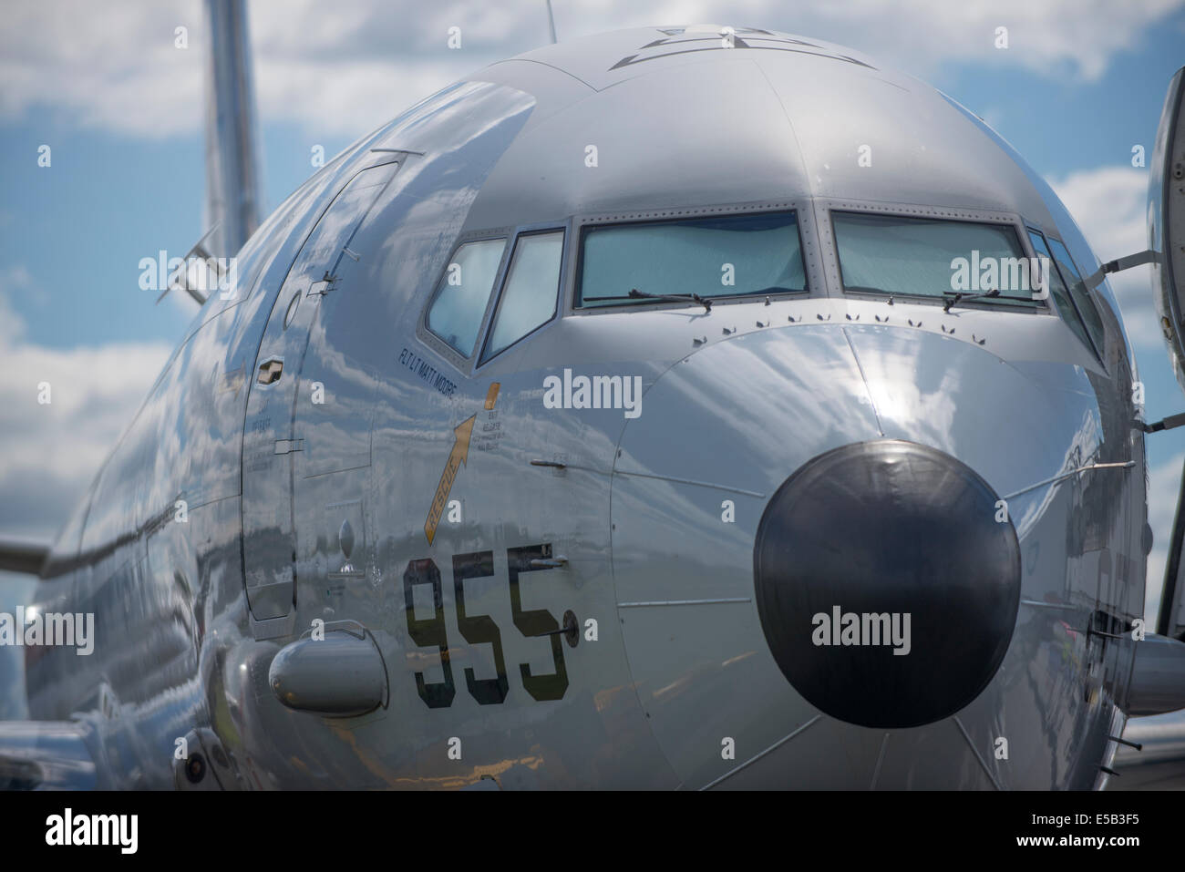 Boeing P8 Poseidon aircraft, Farnborough International Airshow 2014 ...